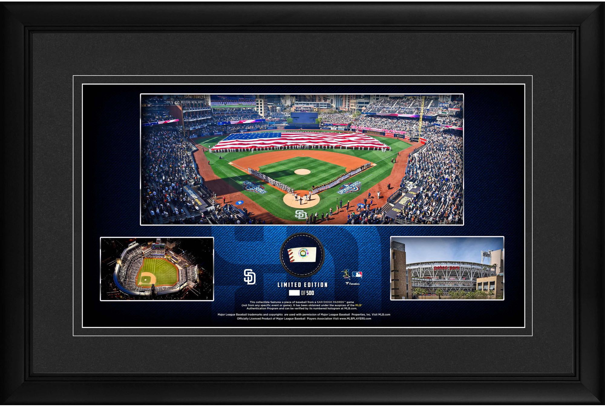 San Diego Padres Framed 10" x 18" Stadium Panoramic Collage with a ...