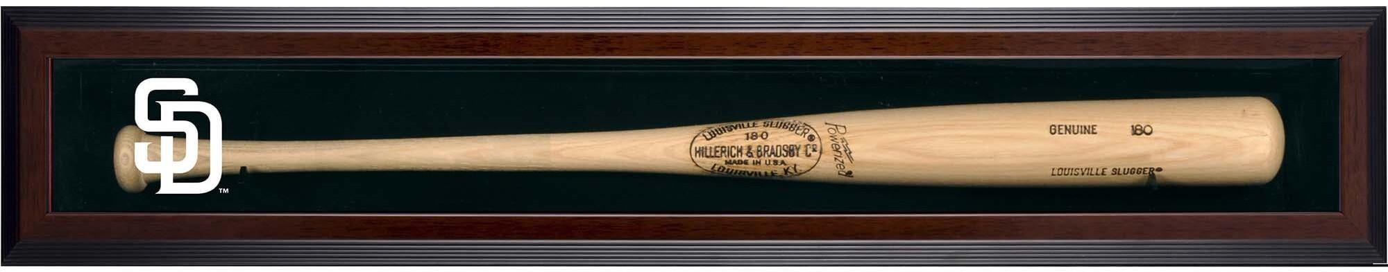 San Diego Padres Logo Brown Framed Single Bat Display Case - Walmart.com