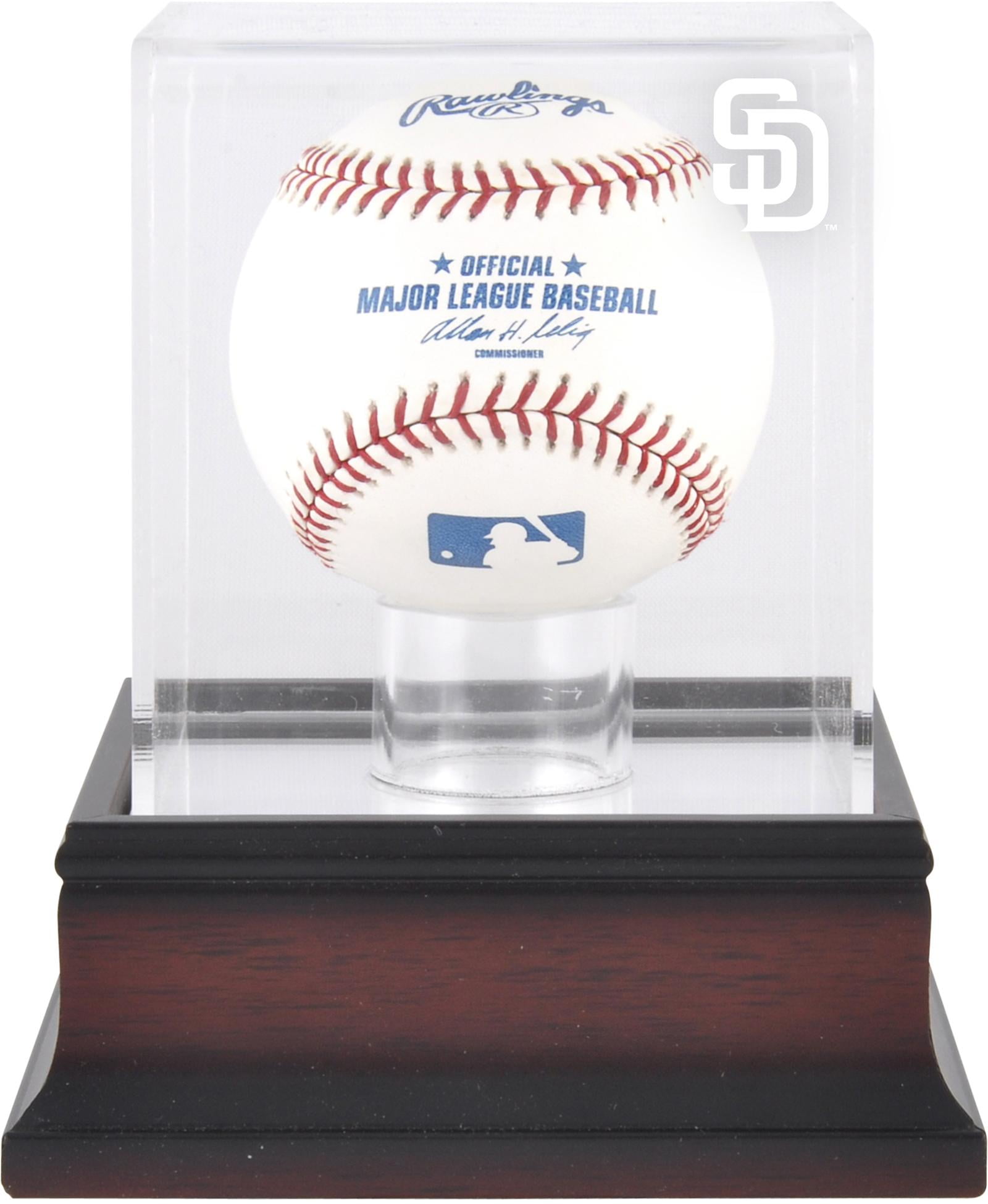 San Diego Padres Mahogany Baseball Logo Display Case - Walmart.com