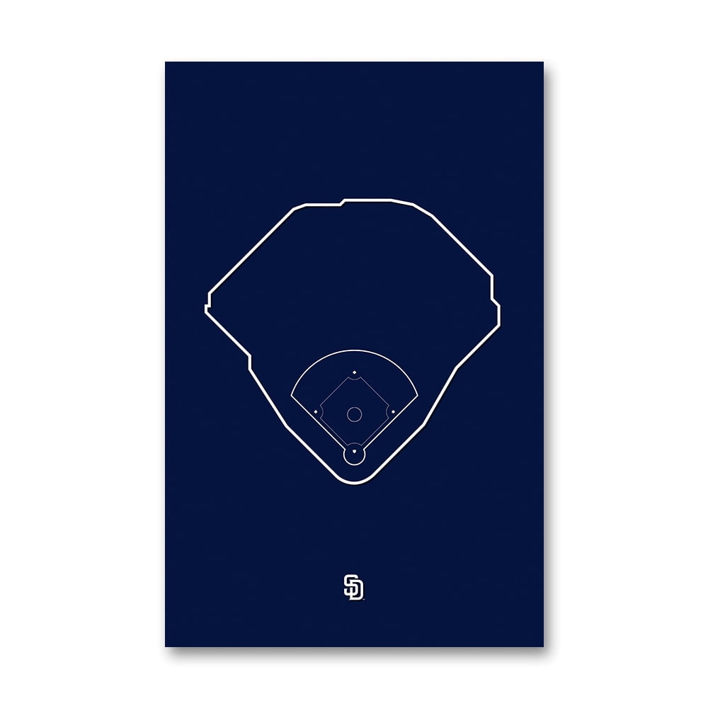 San Diego Padres Petco Park 11" x 17" Ballpark Outline Art Poster ...