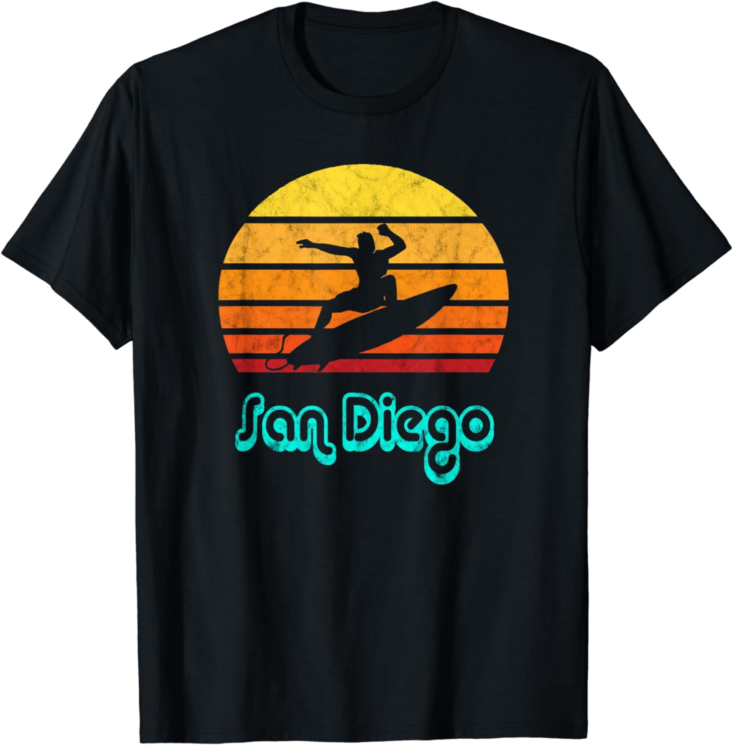 San Diego Souvenir Retro Surf Vintage California Tees Gifts T-Shirt ...