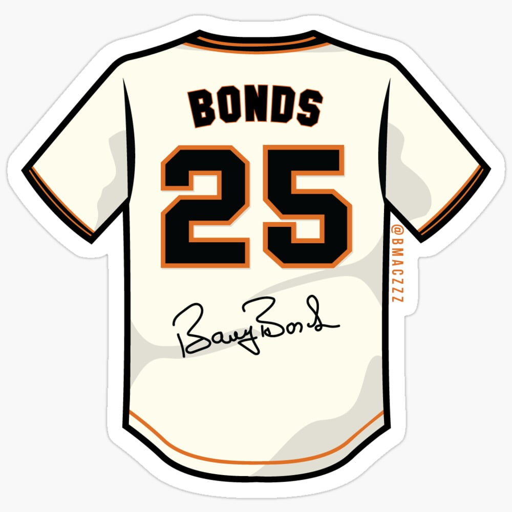 San Francisco #25 Signature Jersey Sticker Baseball Sticker, Football ...