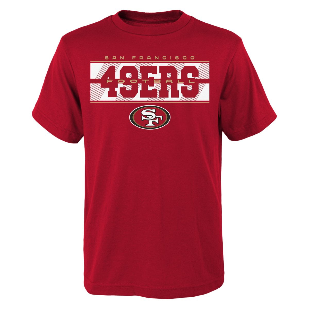 San Francisco 49ers Boy's Short Sleeve Crew Neck Graphic Cotton T-Shirt - Walmart.com