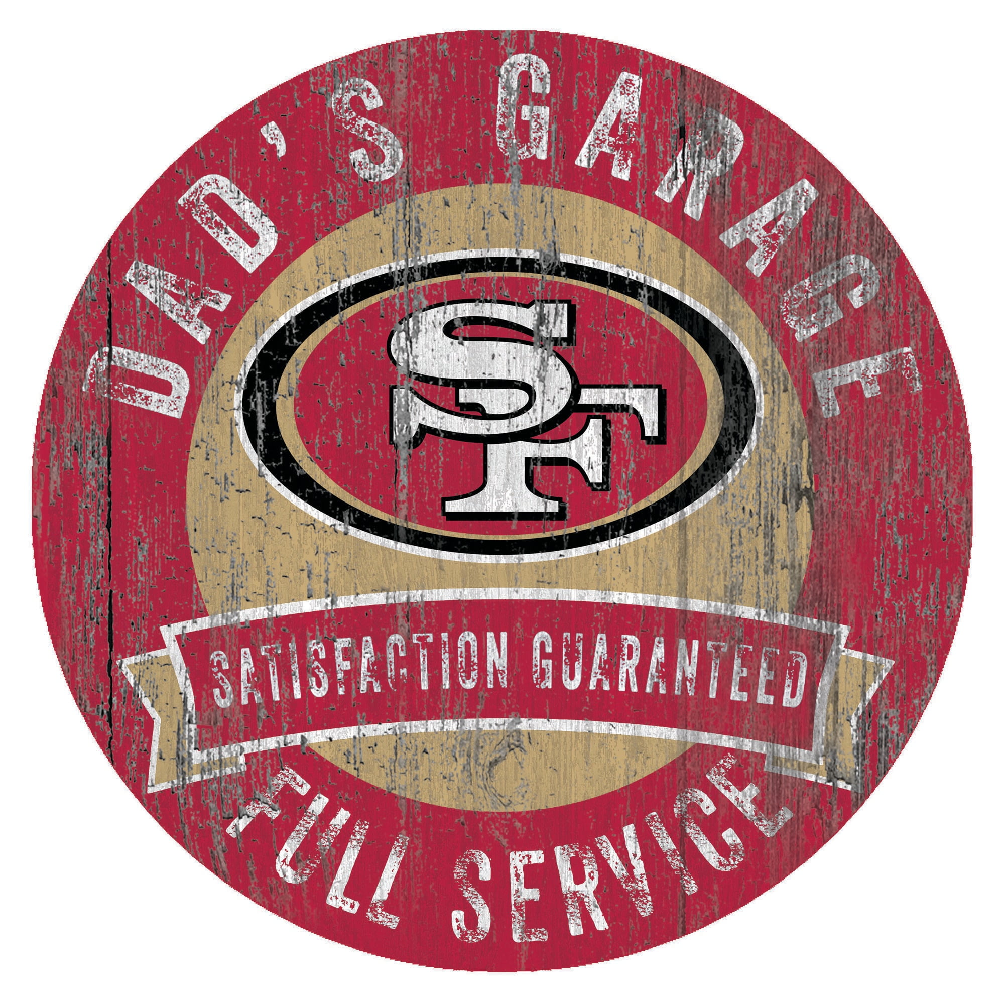San Francisco 49ers 12" x 12" Dad's Garage Sign - Walmart.com