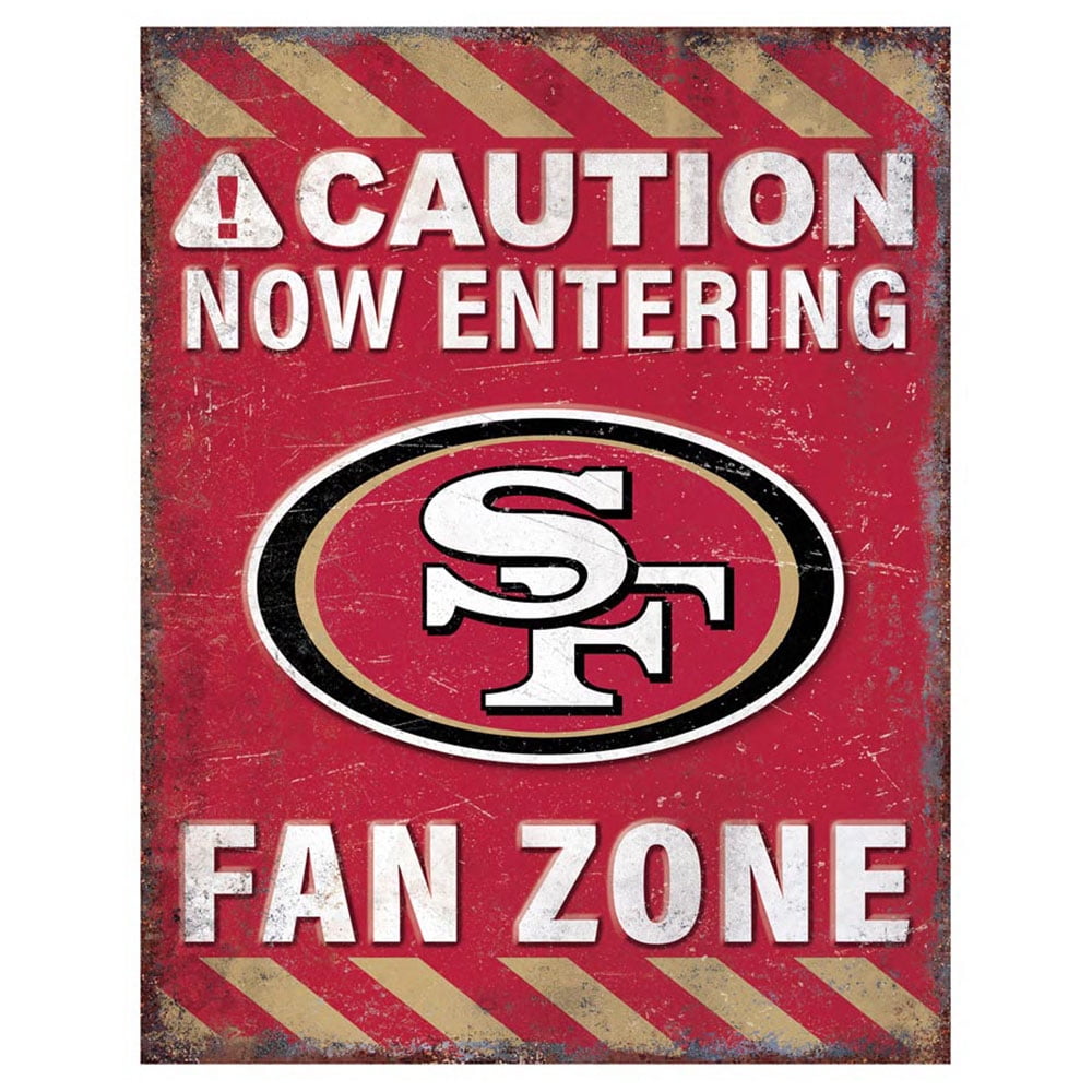 San Francisco 49ers 13" x 20" Fan Zone Metal Sign - Walmart.com