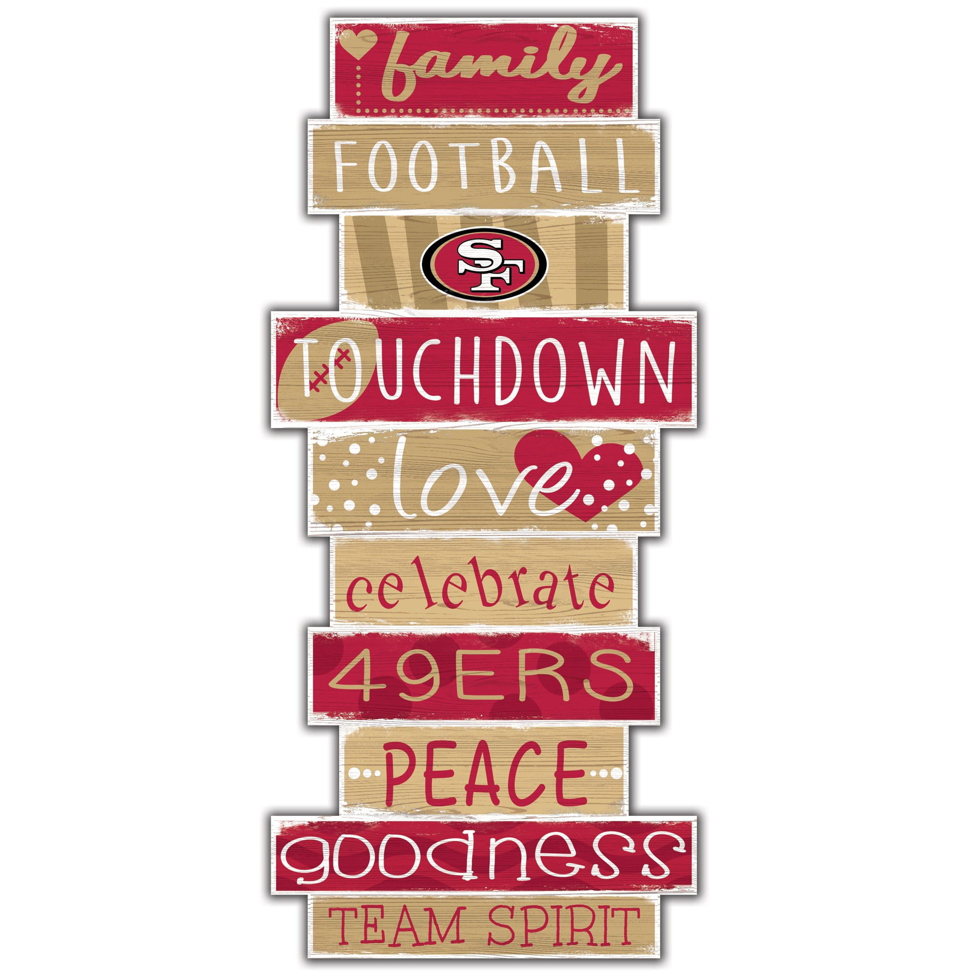 San Francisco 49ers 5'' x 24'' Celebrations Stack Sign - Walmart.com