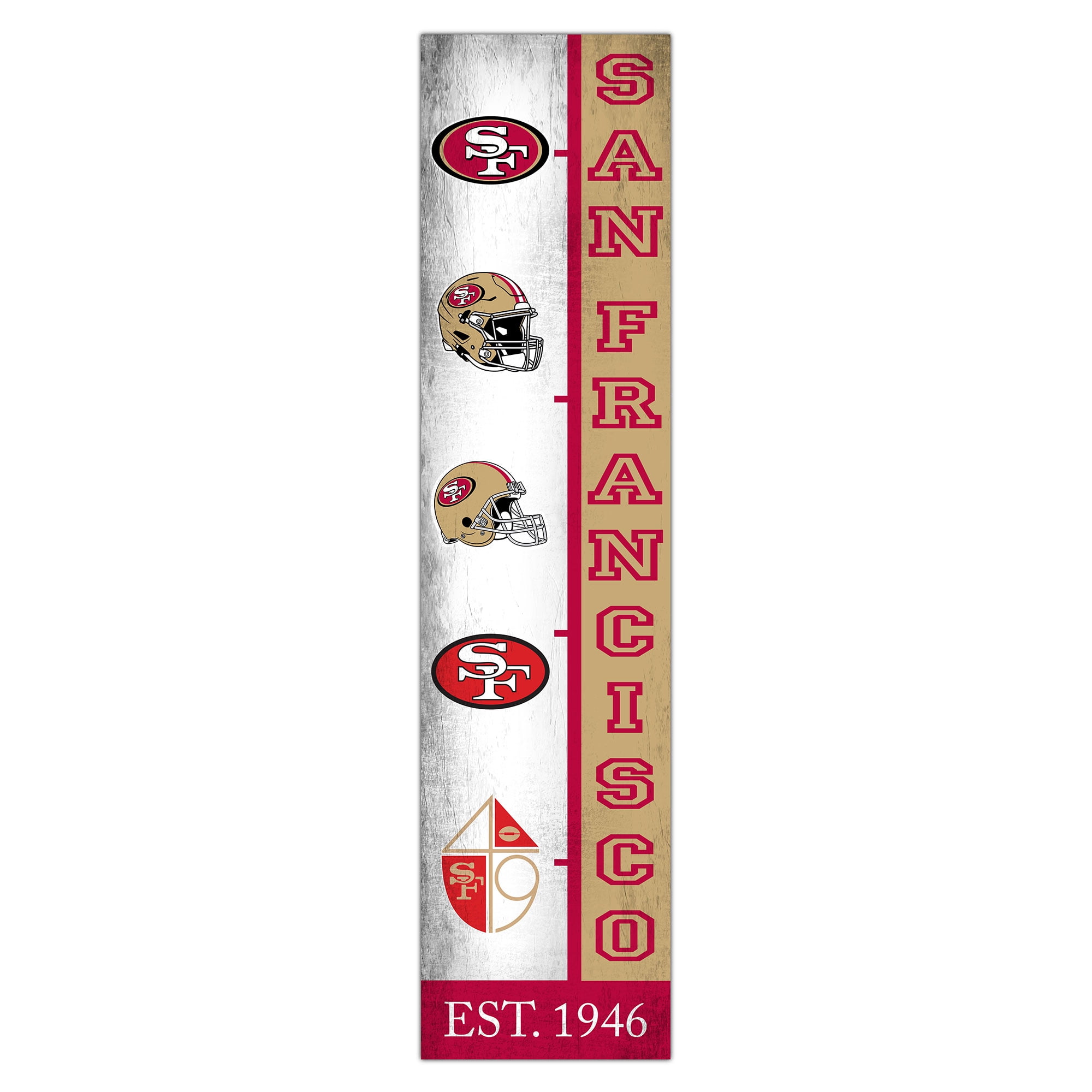 San Francisco 49ers 6" x 24" Progression Wood Sign - Walmart.com