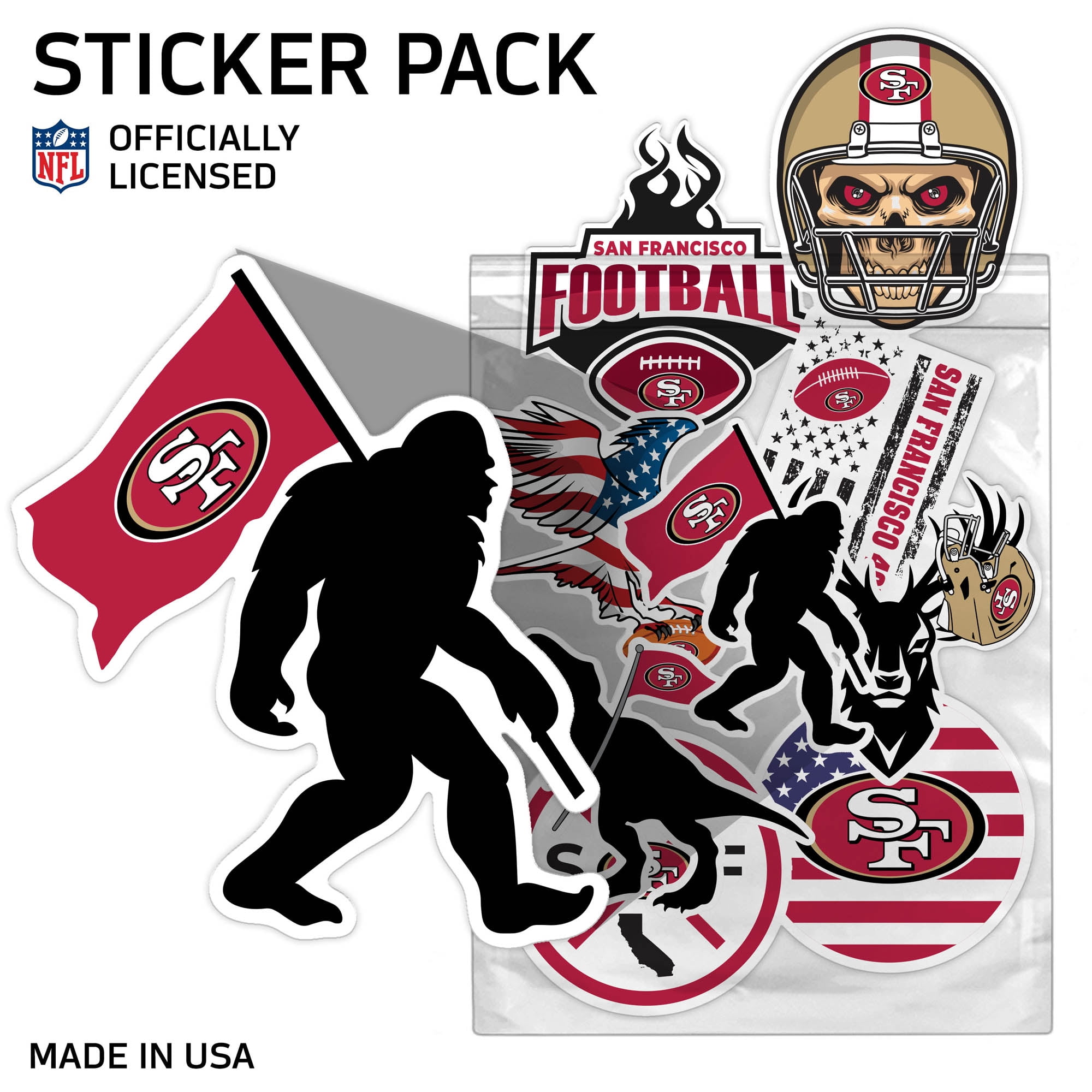 San Francisco 49ers Assorted Sticker Pack - Walmart.com