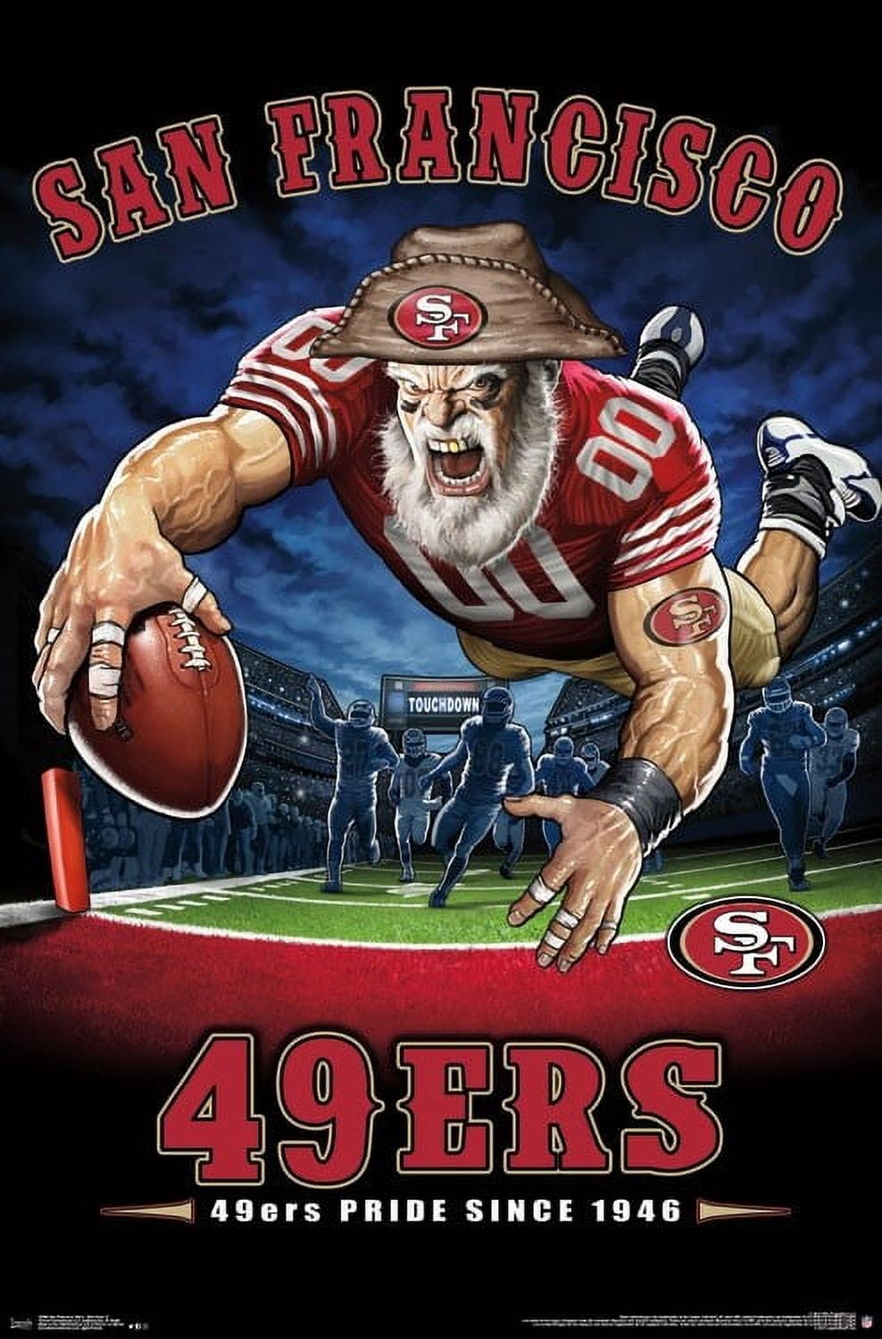 San Francisco 49ers - End Zone Poster Print (22 x 34) - Walmart.com
