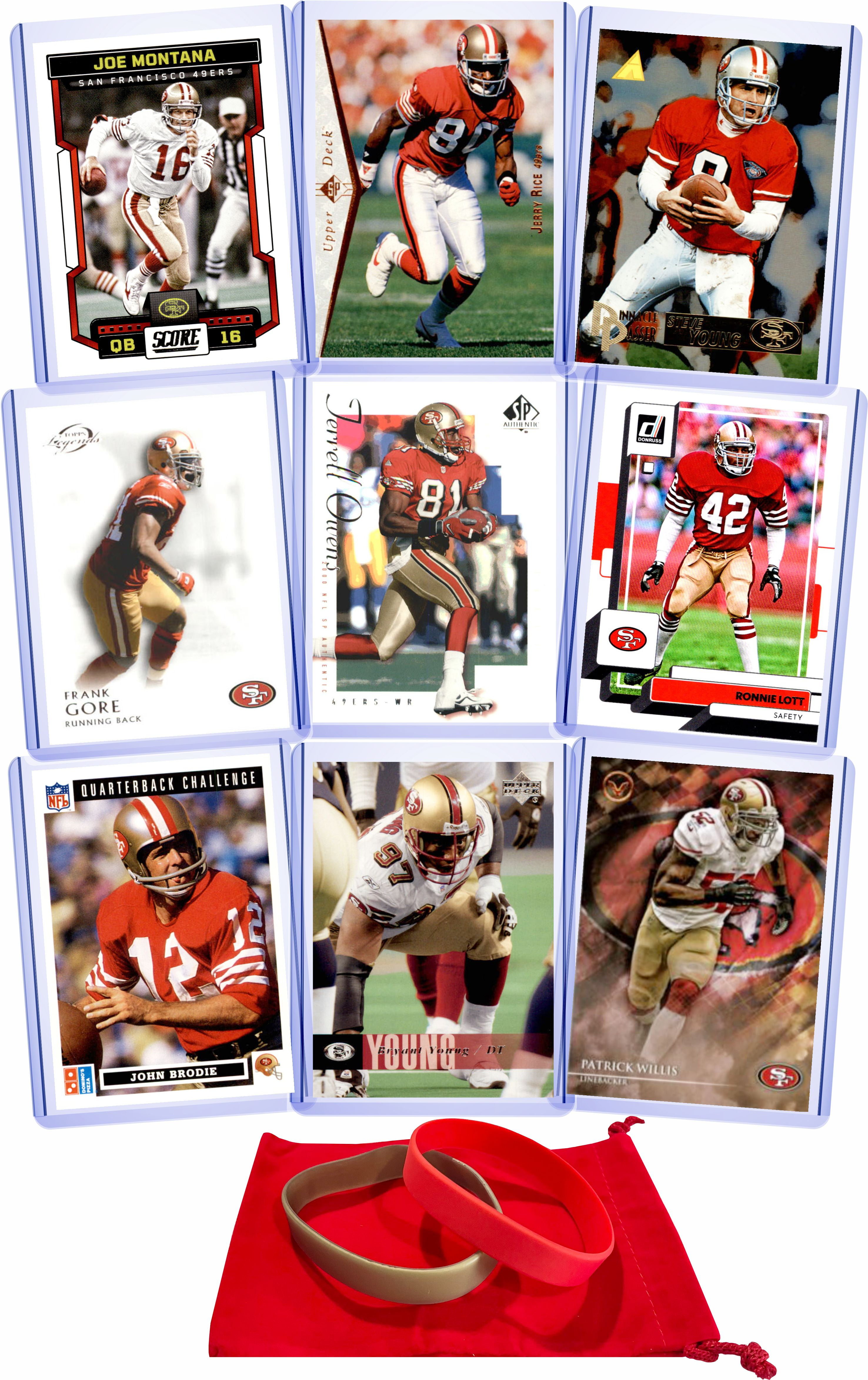 San Francisco 49ers Legends Cards: Joe Montana, Jerry Rice, Steve Young ...