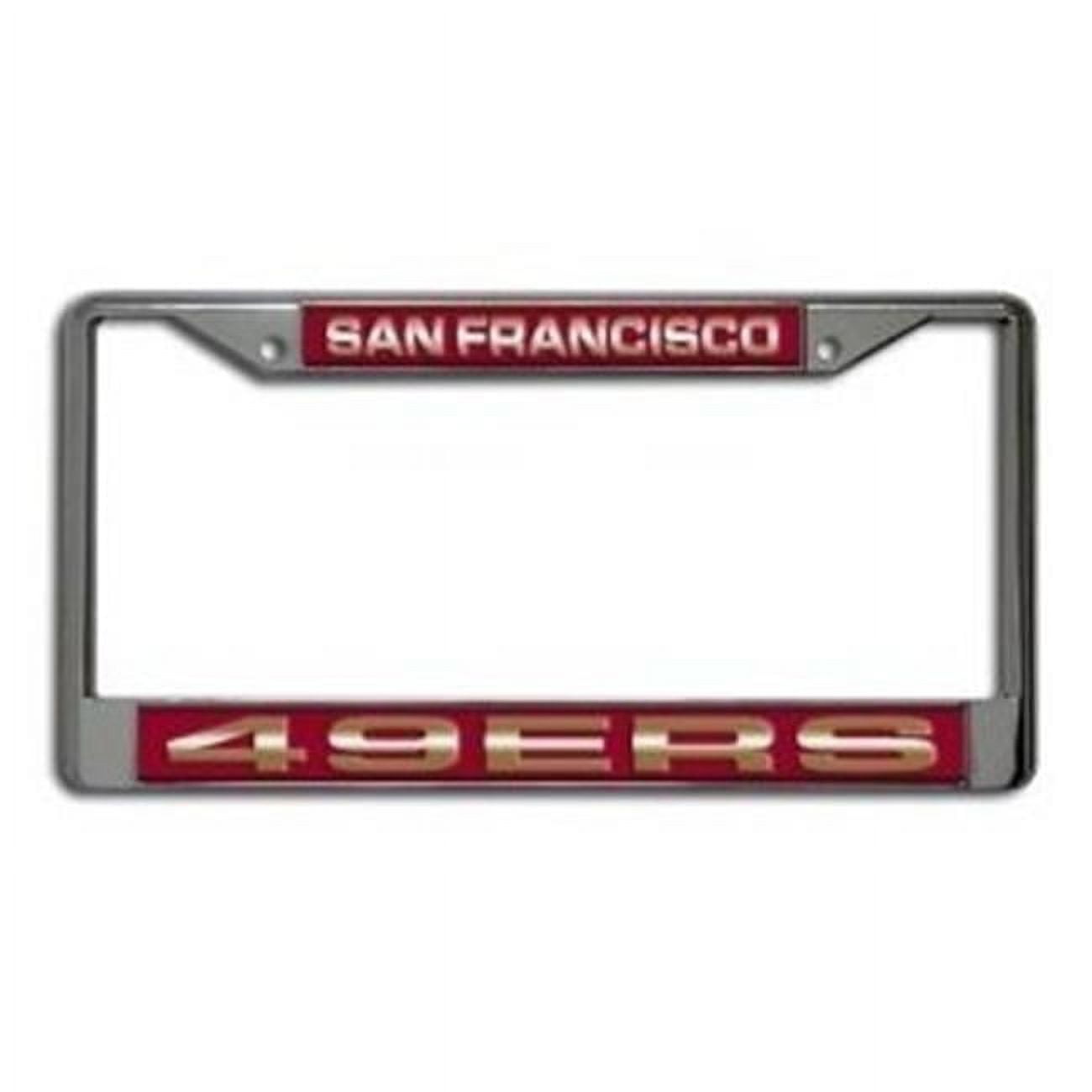 San Francisco 49ers License Plate Frame Laser Cut Chrome - Walmart.com
