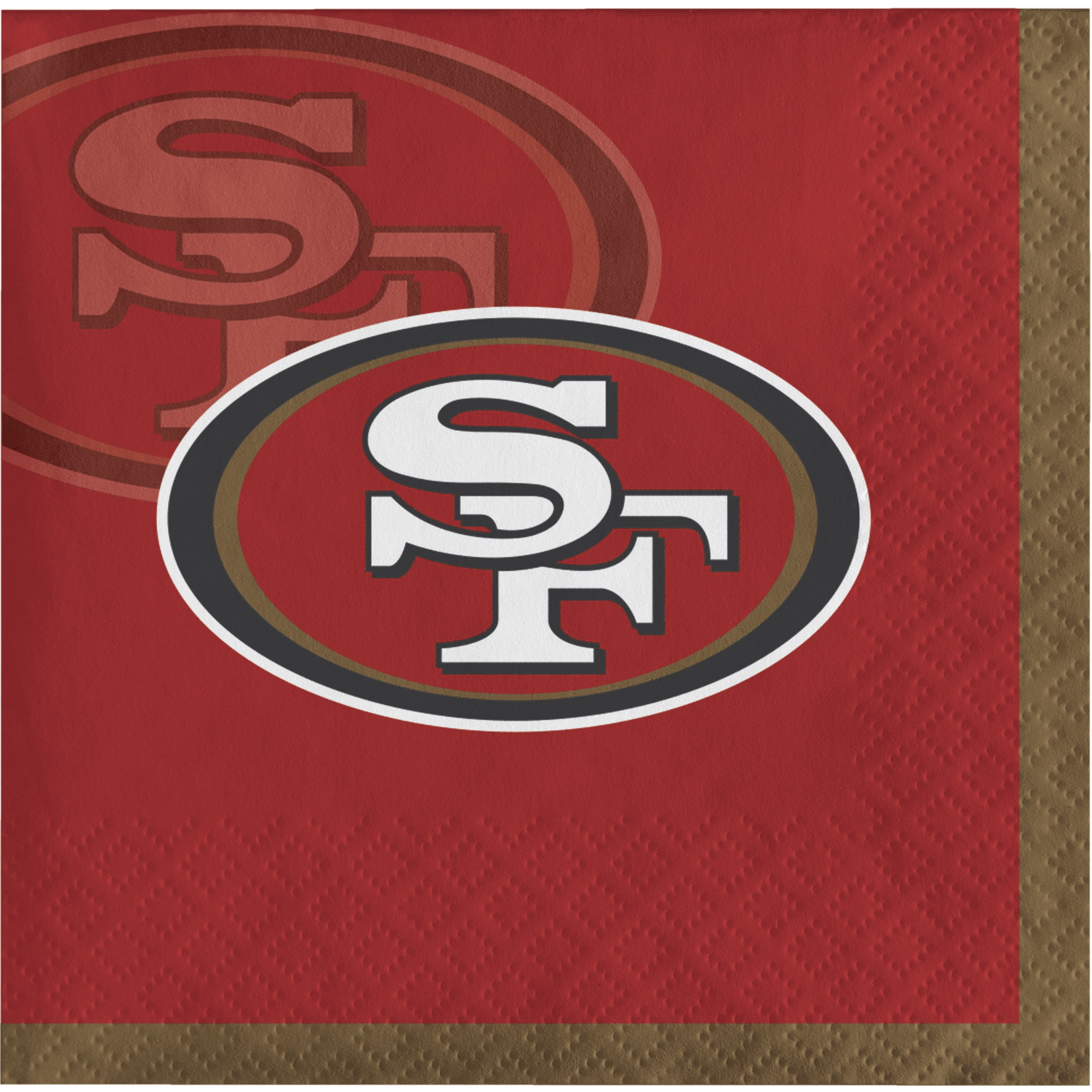 San Francisco 49ers Paper Beverage Napkins 48 Count for 24 Guests ...