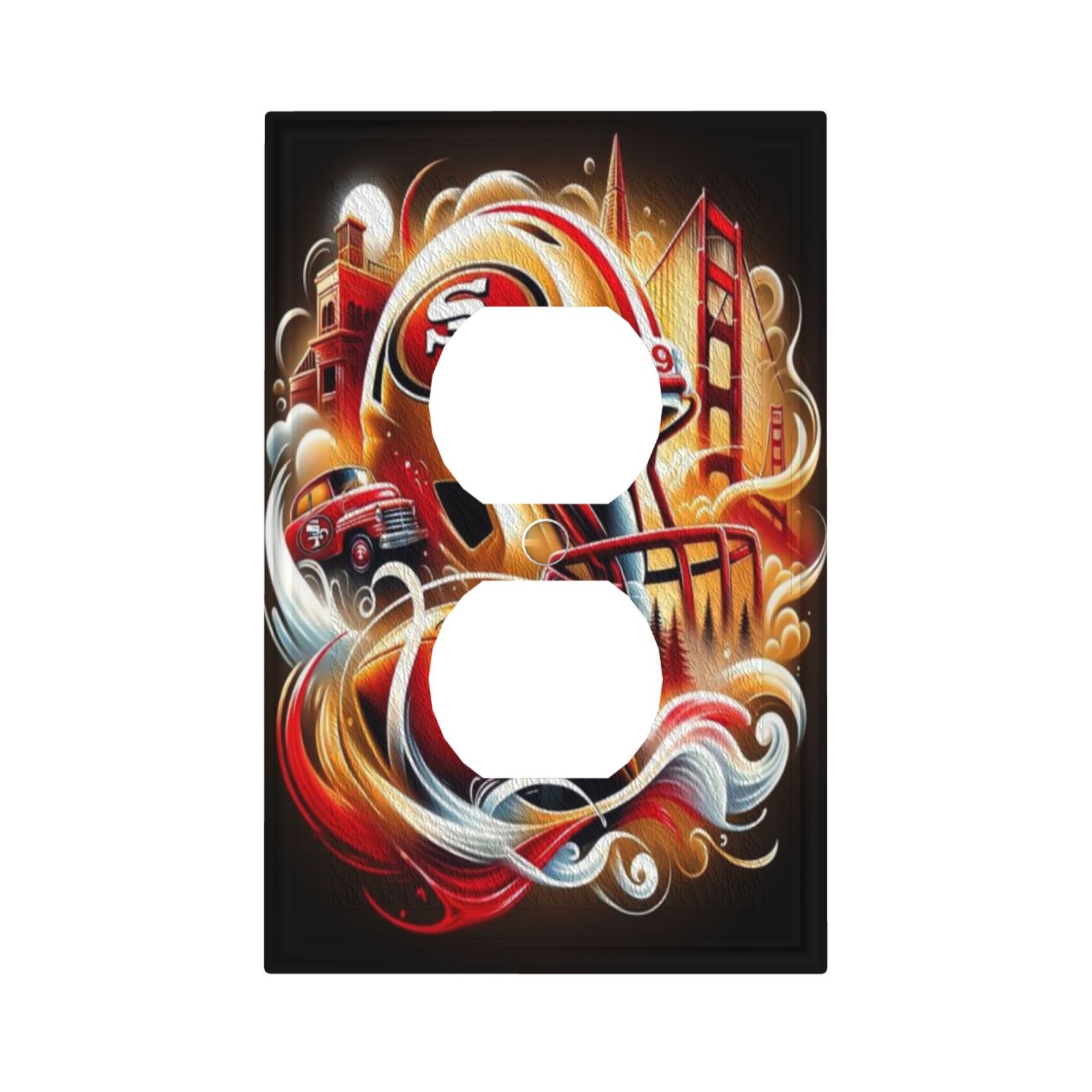 SF 49erss Switching Lights Single Leather Roman Frame Switch Panel Wall ...