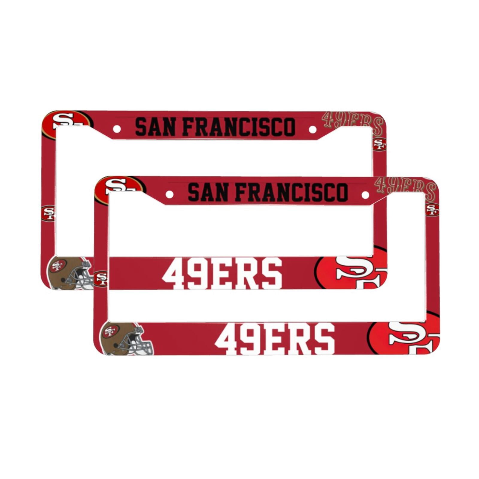 San_Francisco_49ers circular hole Chrome All Over Automotive License ...