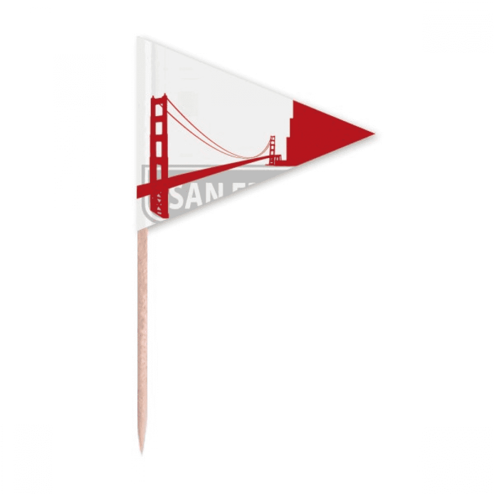 San Francisco America Country City Outline Toothpick Triangle Cupcake ...