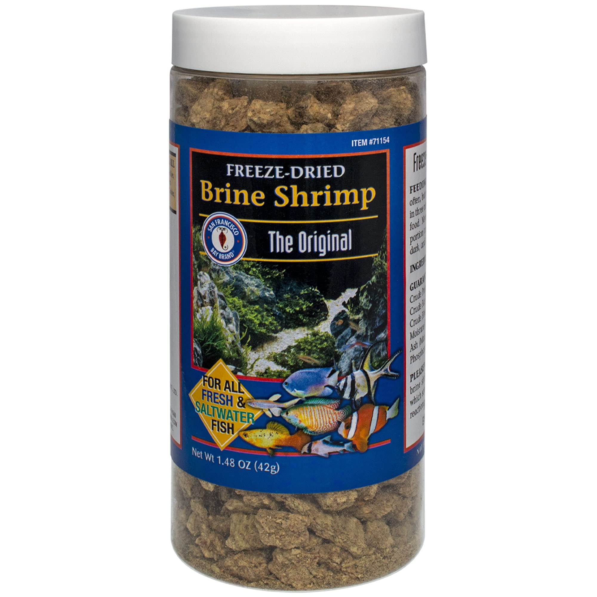 San Francisco Bay Brand Fish HYZ01 Food Freeze Dried Brine Shrimp - All Natural, Sustainably ...