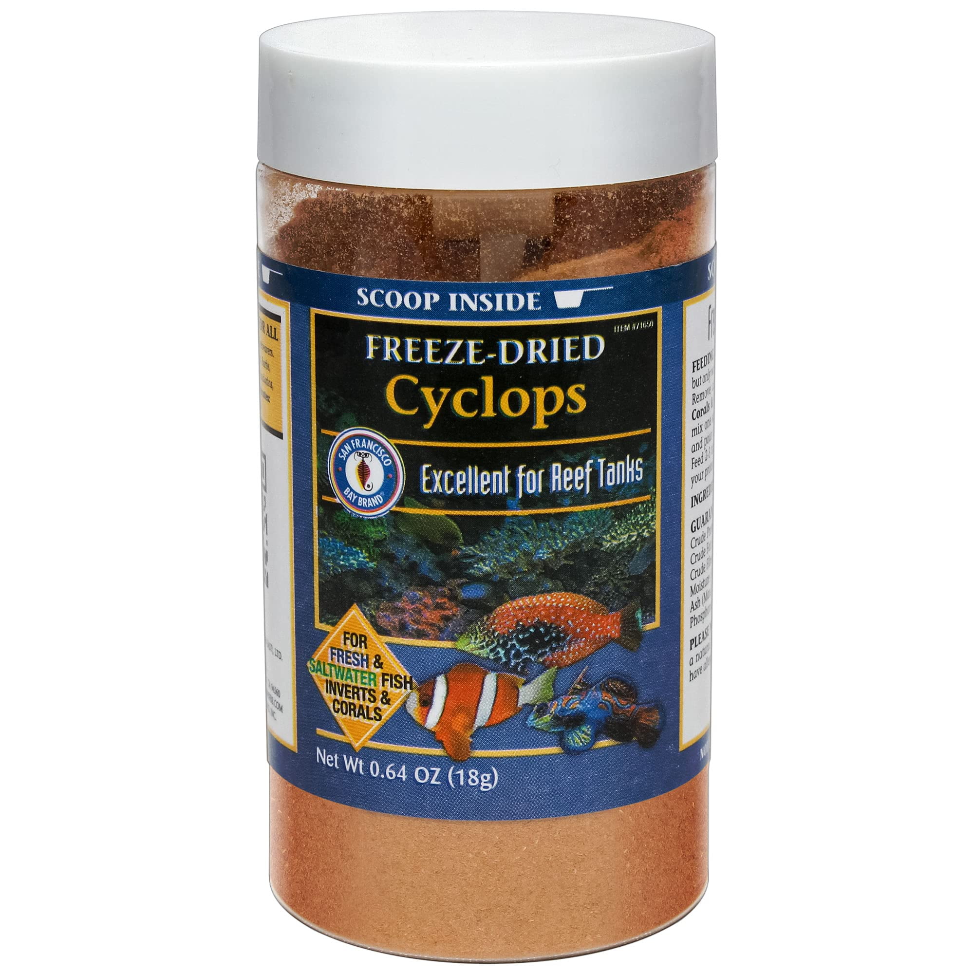 San Francisco Bay Brand MMF7 Freeze-Dried Cyclops Fish Food - Protein ...