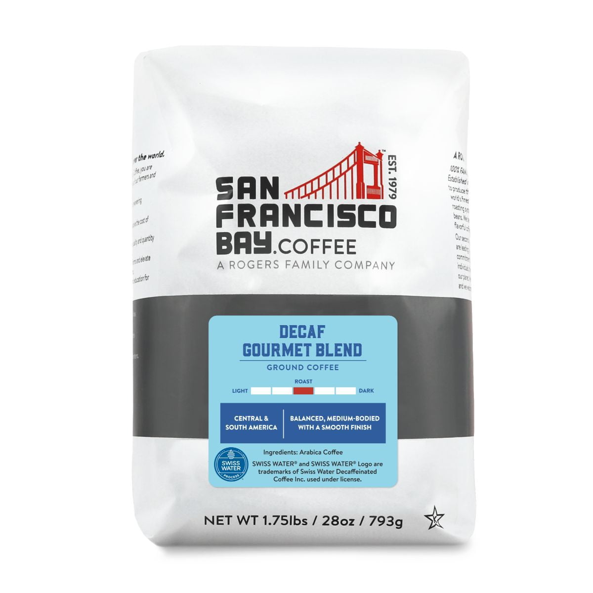San Francisco Bay Coffee, DECAF Gourmet Blend, 28 oz Ground ...