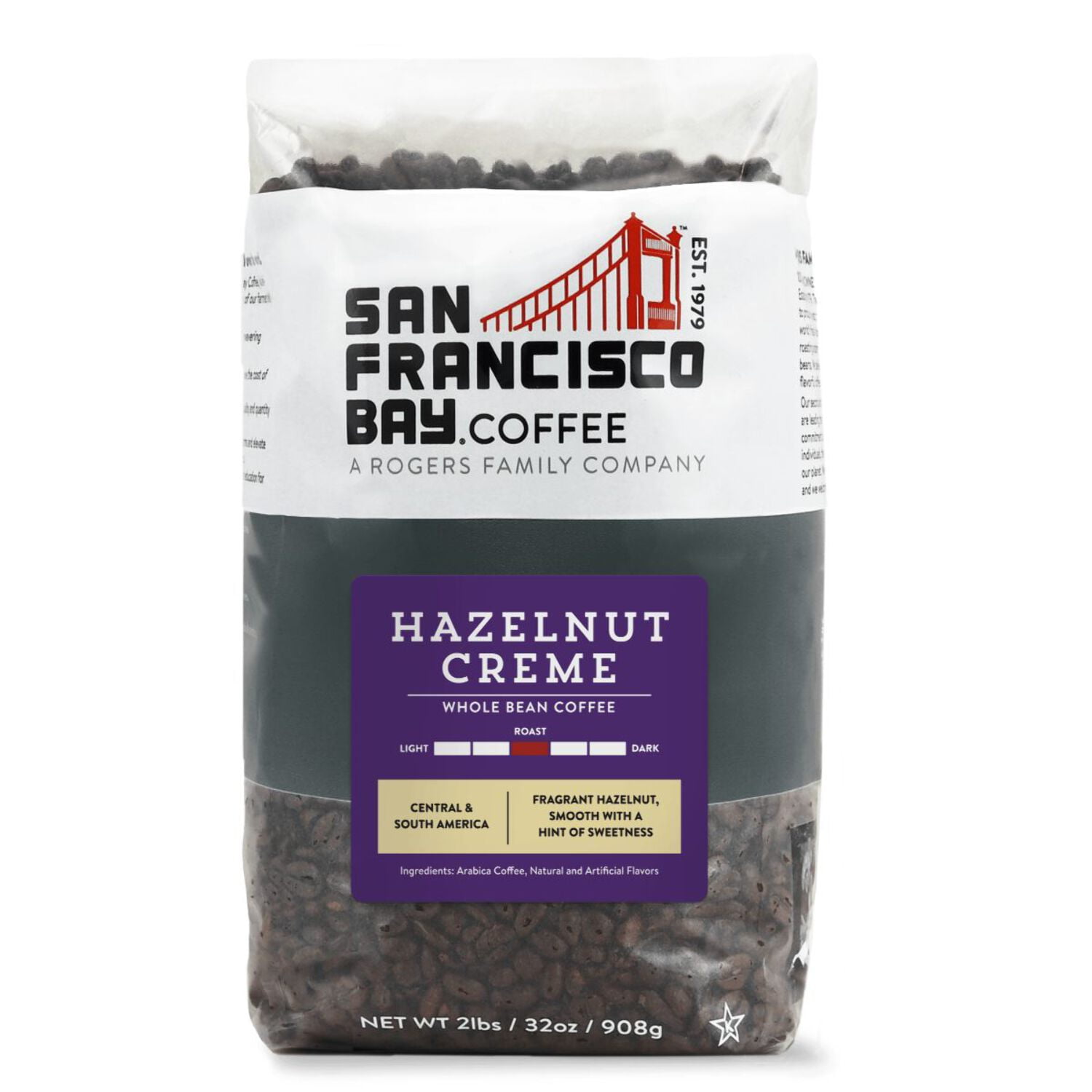 San Francisco Bay Whole Bean Coffee - Hazelnut Crème (2lb Bag ...