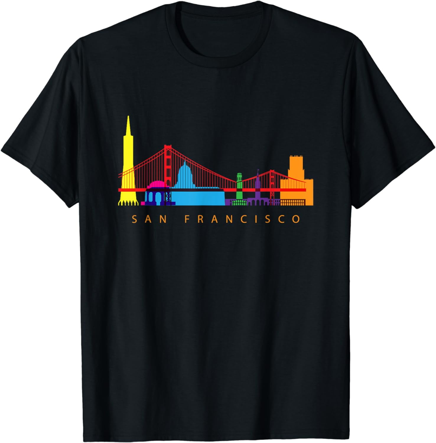 San Francisco, California, USA Skyline Souvenir T-Shirt - Walmart.com