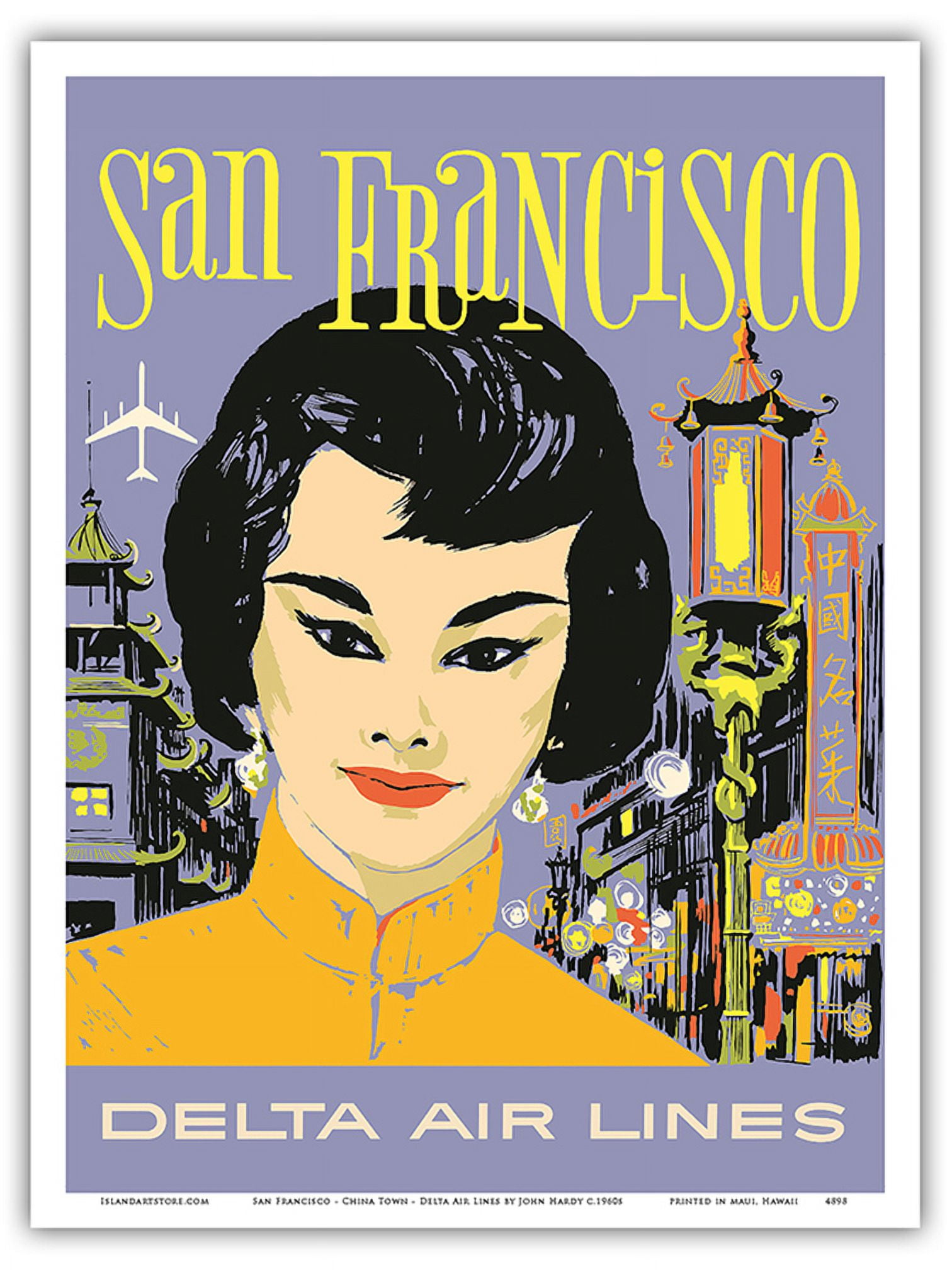 San Francisco - China Town - Delta Air Lines - Vintage Airline Travel ...