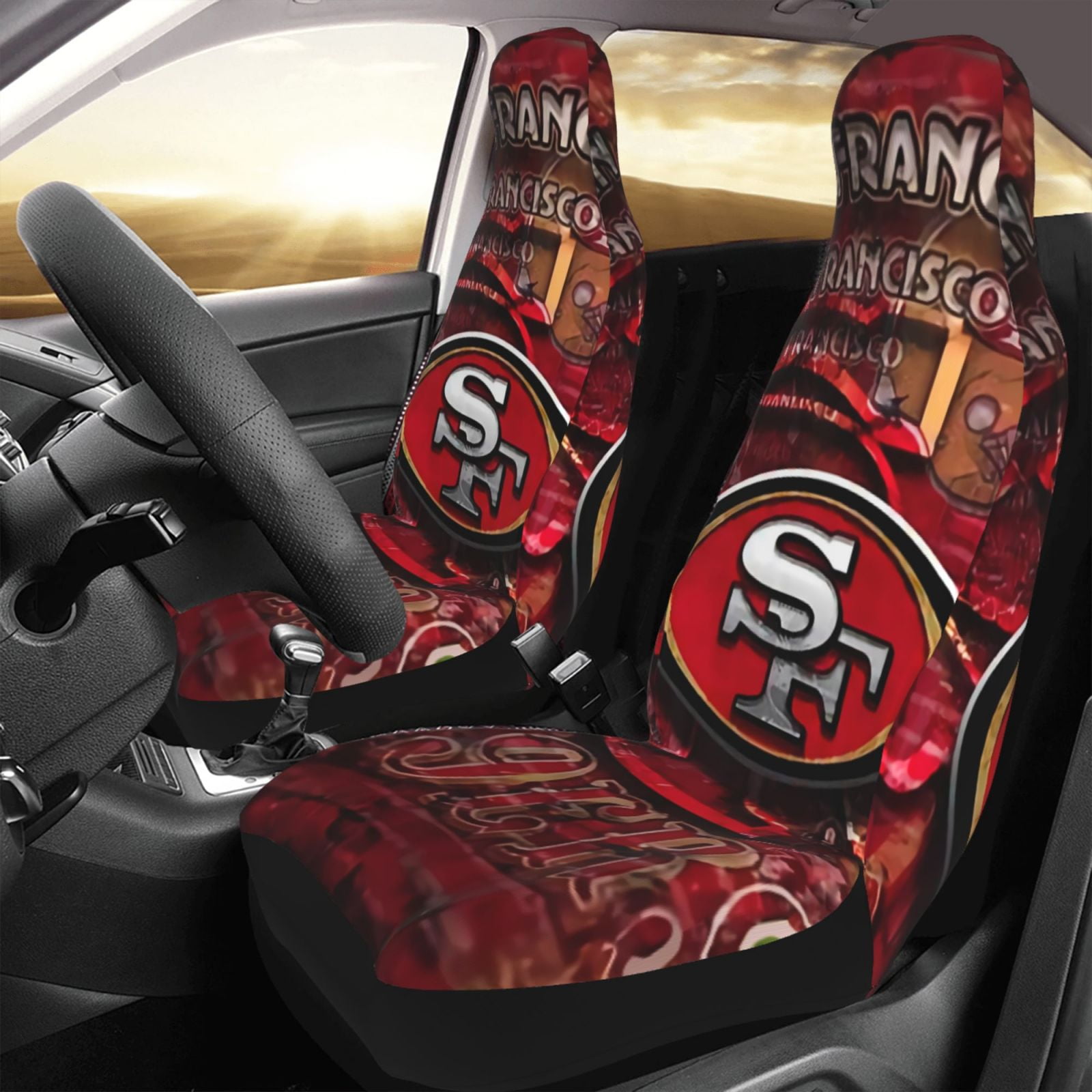 San_Francisco City Football Team Car Seat Covers (2-Pack)Dust and Stain ...