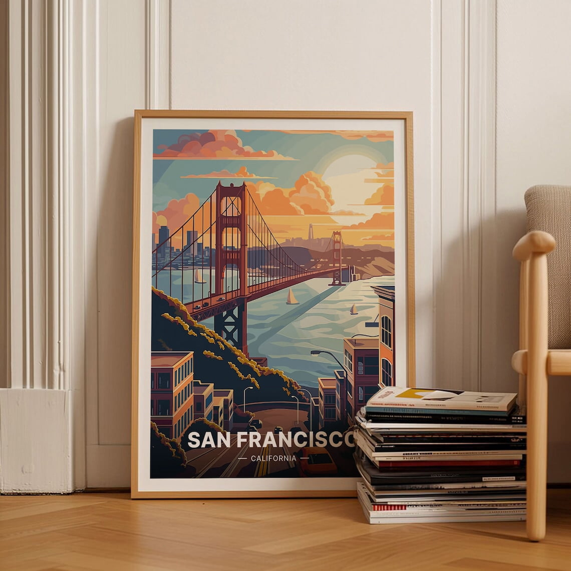 San Francisco Cityscape Wanderlust Inspired Wall Art 4 Unframed Paper ...