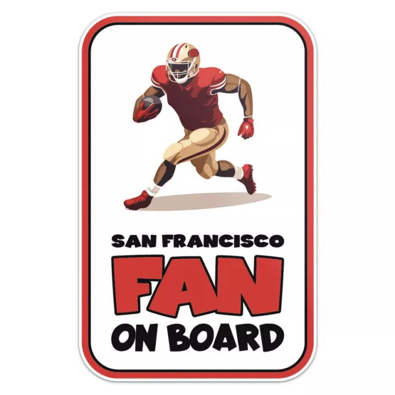 San Francisco Fan On Board Sticker Phone Decal Water Bottle Stickers ...