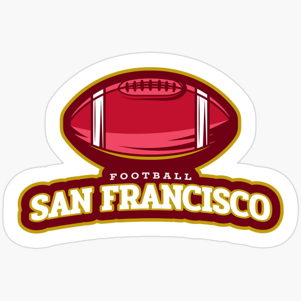 San Francisco Football Fan Sticker Baseball Sticker, Football Sticker ...