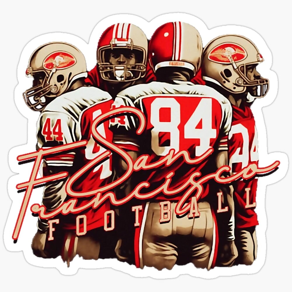 San Francisco Football Retro 80S Style Sticker Baseball Sticker ...