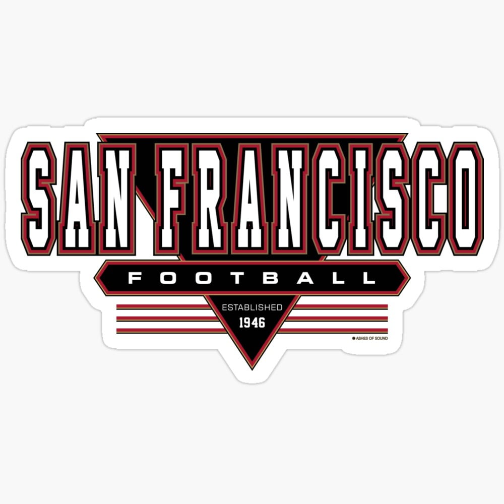 San Francisco Football Retro, Vintage 49Ers Inspired 90S Sticker ...