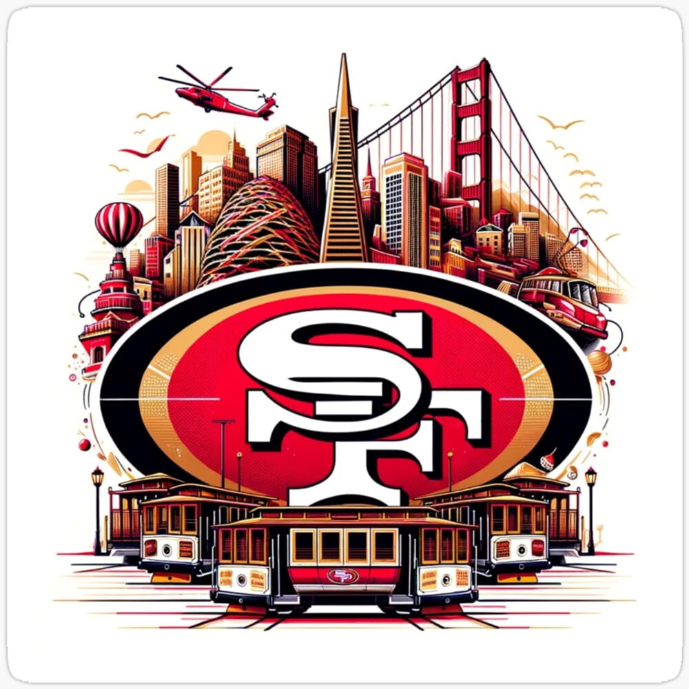 San Francisco Football Sticker Baseball Sticker, Football Sticker ...
