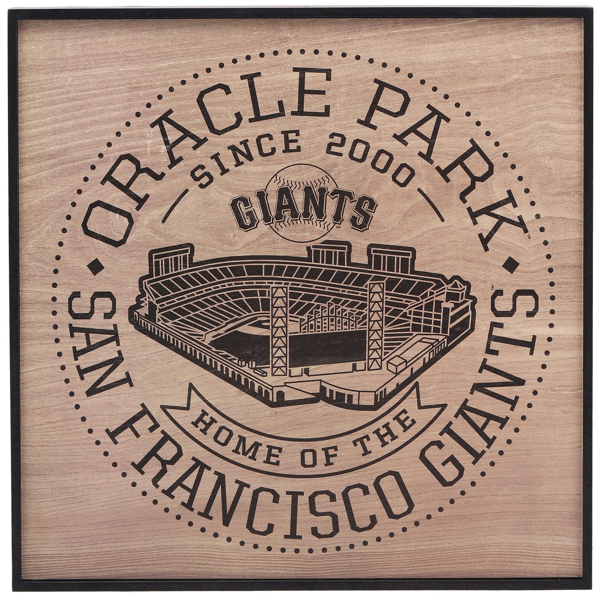 San Francisco Giants 12'' x 12'' Team Framed Wood Stadium Sign ...