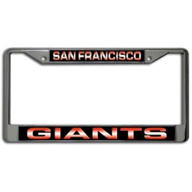 San Francisco Giants License Plate Frame Laser Cut Chrome Black with ...