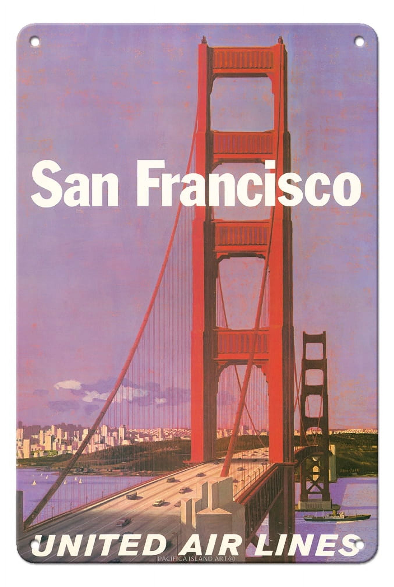 San Francisco - Golden Gate Bridge - United Air Lines California ...
