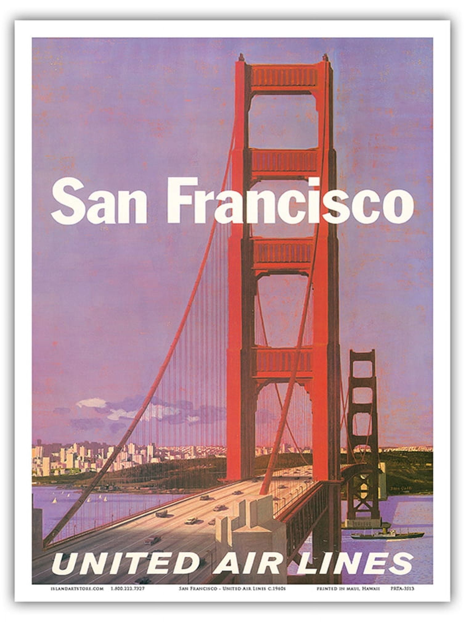 San Francisco - Golden Gate Bridge - United Air Lines California ...