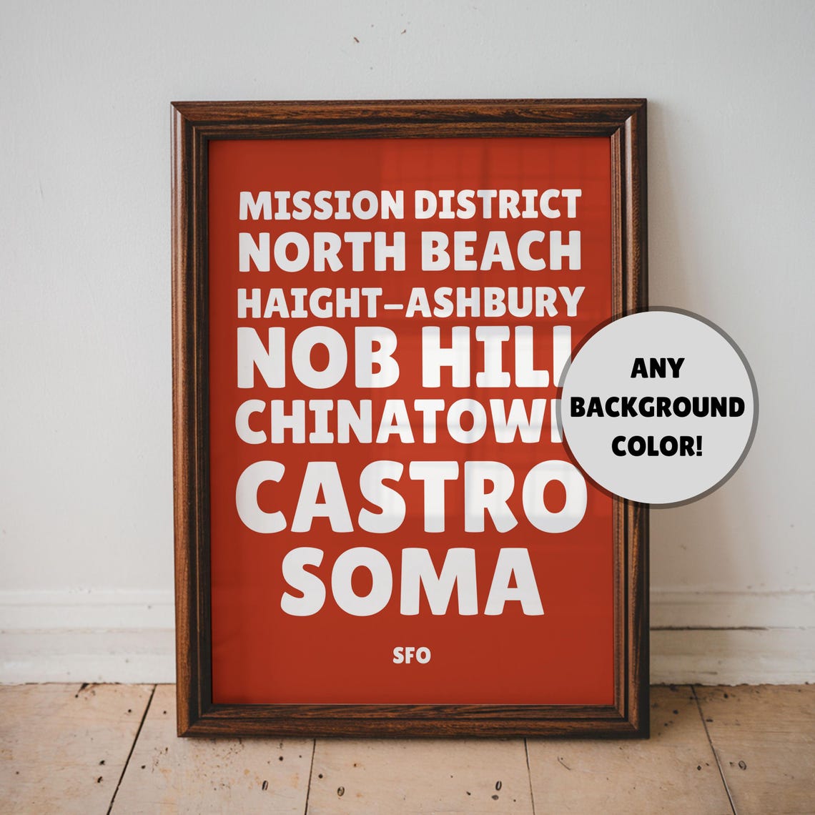 San Francisco Locations Wall Art Poster, California Poster, Travel Wall ...