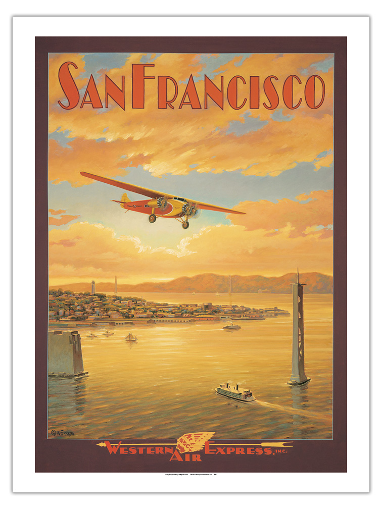San Francisco - Oakland Bay Bridge California - Western Air Express ...