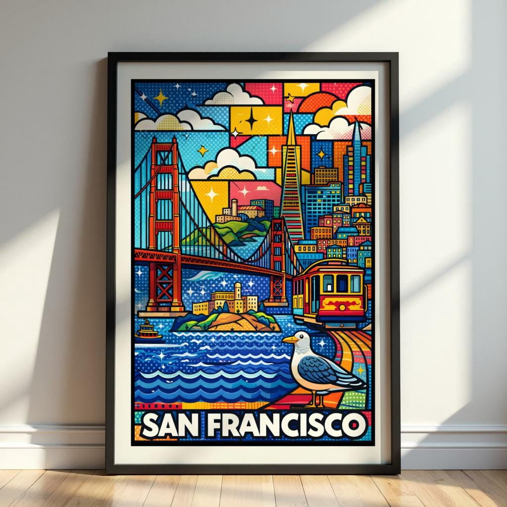 San Francisco Poster San Francisco Travel Poster California Wall Art ...