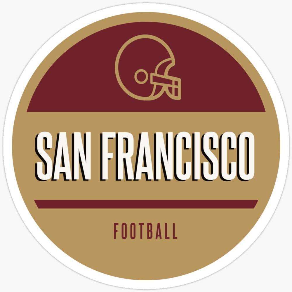 San Francisco Retro Football Sticker Baseball Sticker, Football Sticker ...