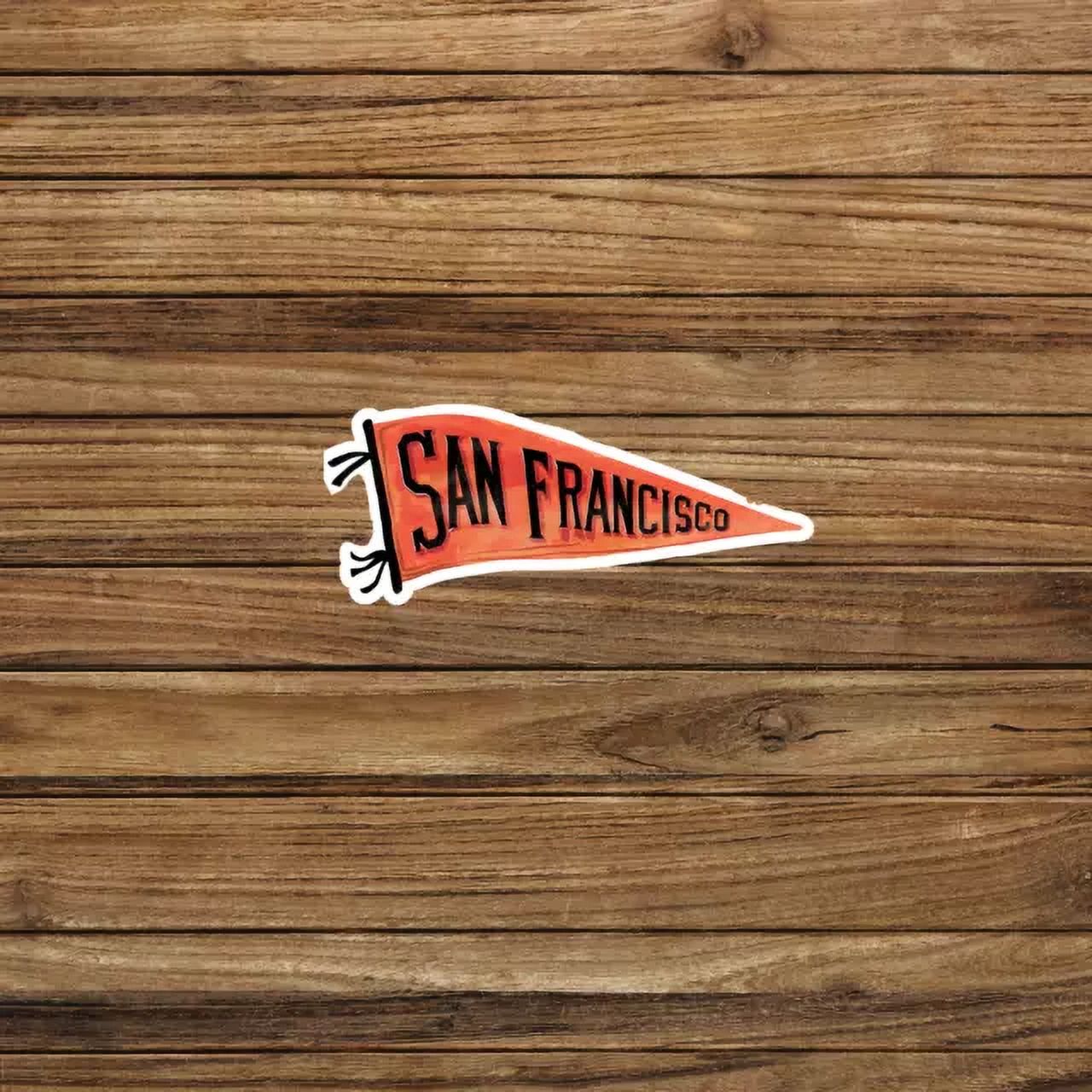 San Francisco Retro Pennant Sticker - Vintage Travel Souvenir Decal For ...