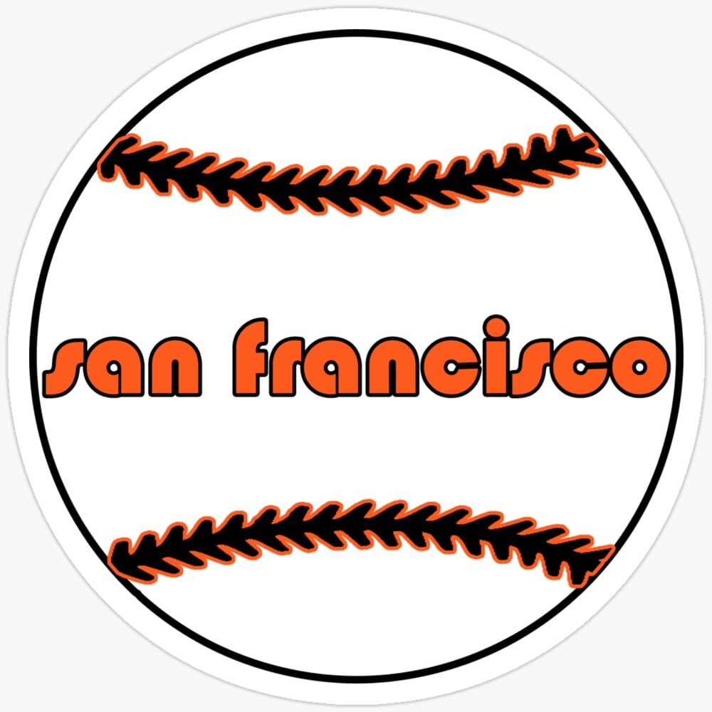 San Francisco Retro Throwback Baseball Sticker Phone Decal Water Bottle ...