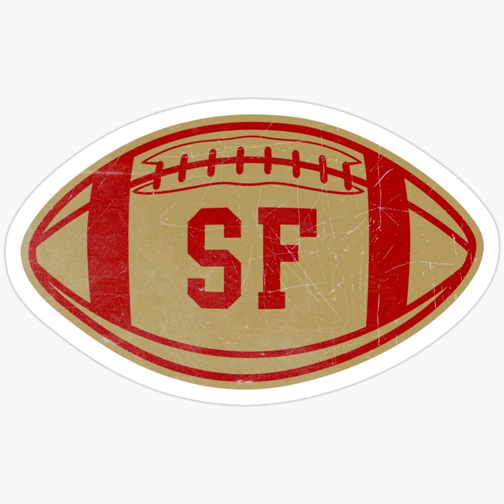 San Francisco Retro Throwback Football Sticker Phone Decal Water Bottle ...