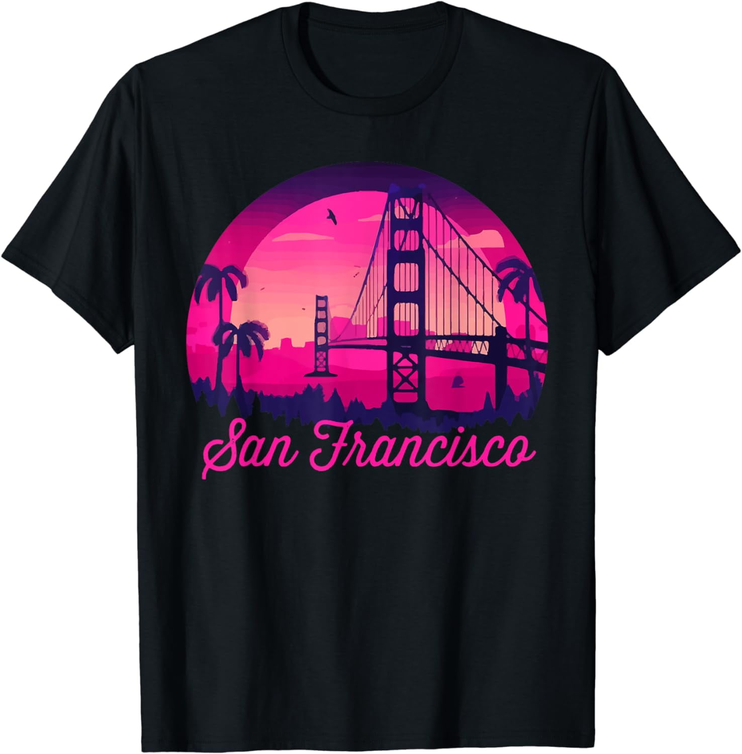 San Francisco Shirt Vintage California Skyline Bridge T-Shirt - Walmart.com