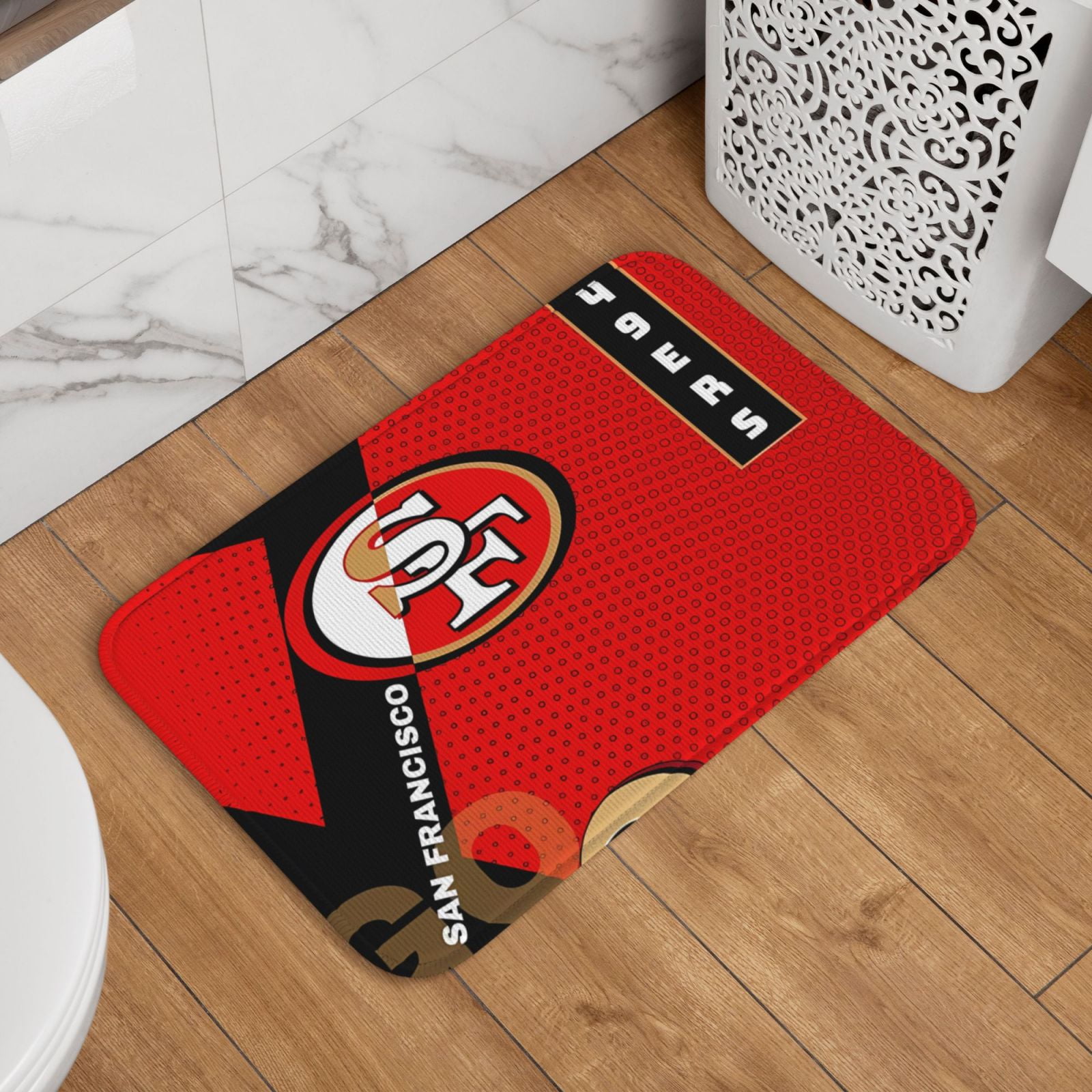 San_Francisco Team-Inspired Hemmed Floor Mat 40x60 - Non-Slip Backing ...