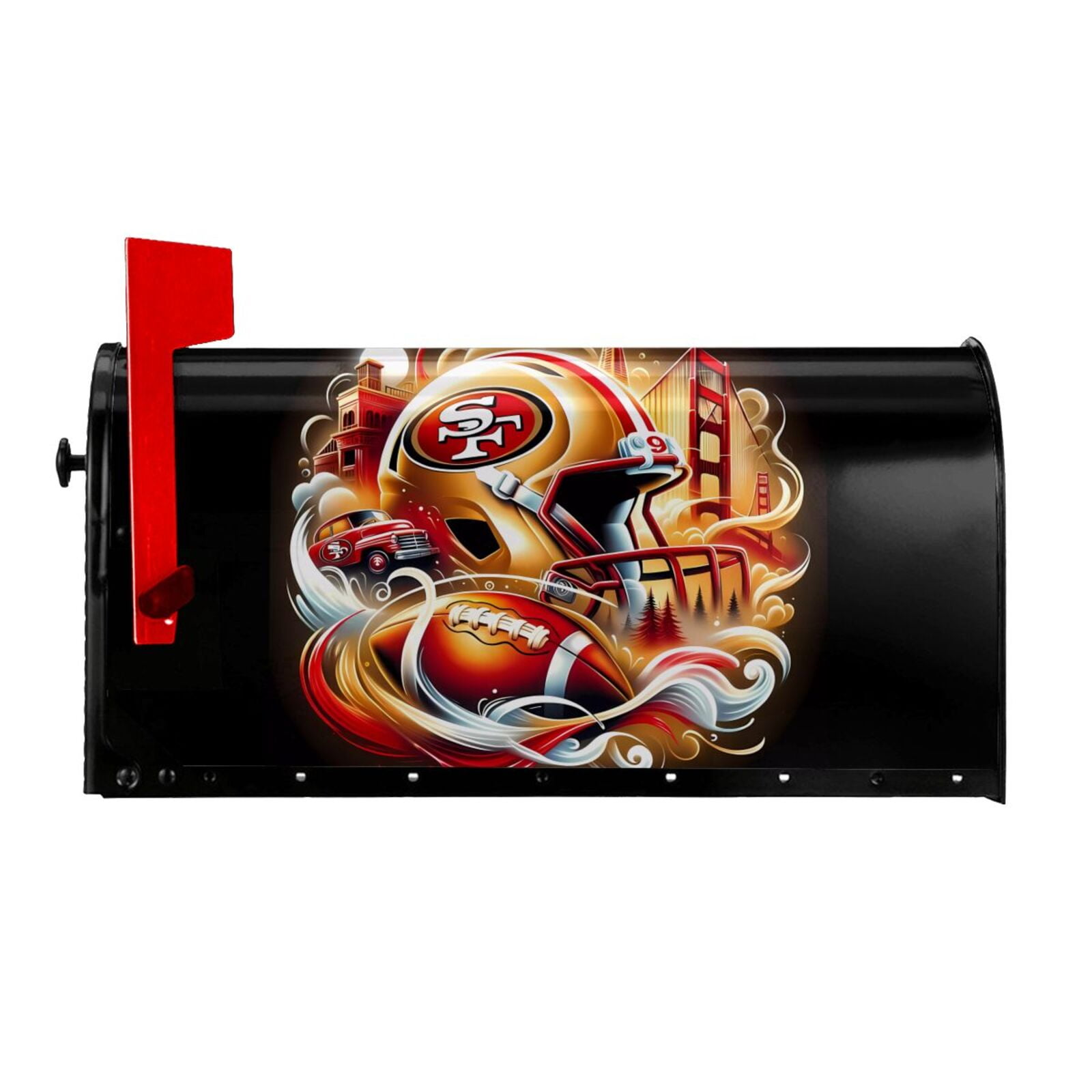 San_Francisco Team-Inspired Magnetic Mailbox Cover - Double Sided Print ...