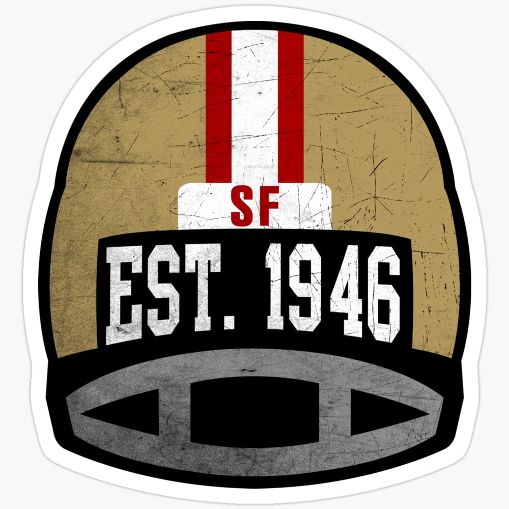 San Francisco Throwback Football Helmet Sticker Phone Decal Water ...