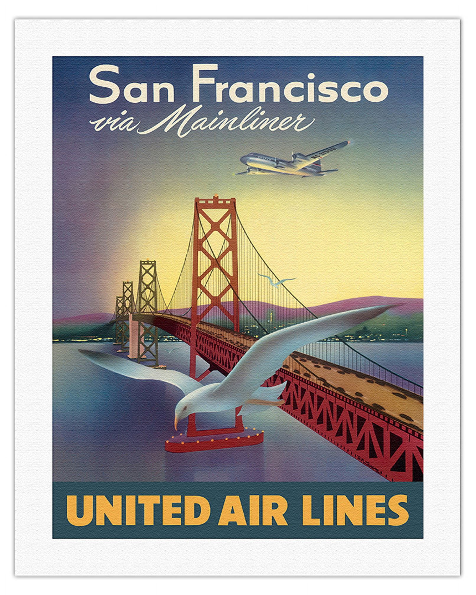 San Francisco via Mainliner - United Air Lines - San Francisco–Oakland ...