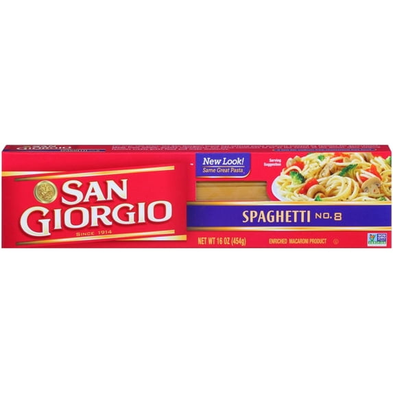 San Giorgio Long Round Thin Spaghetti Pasta 16 oz for Boiling and ...