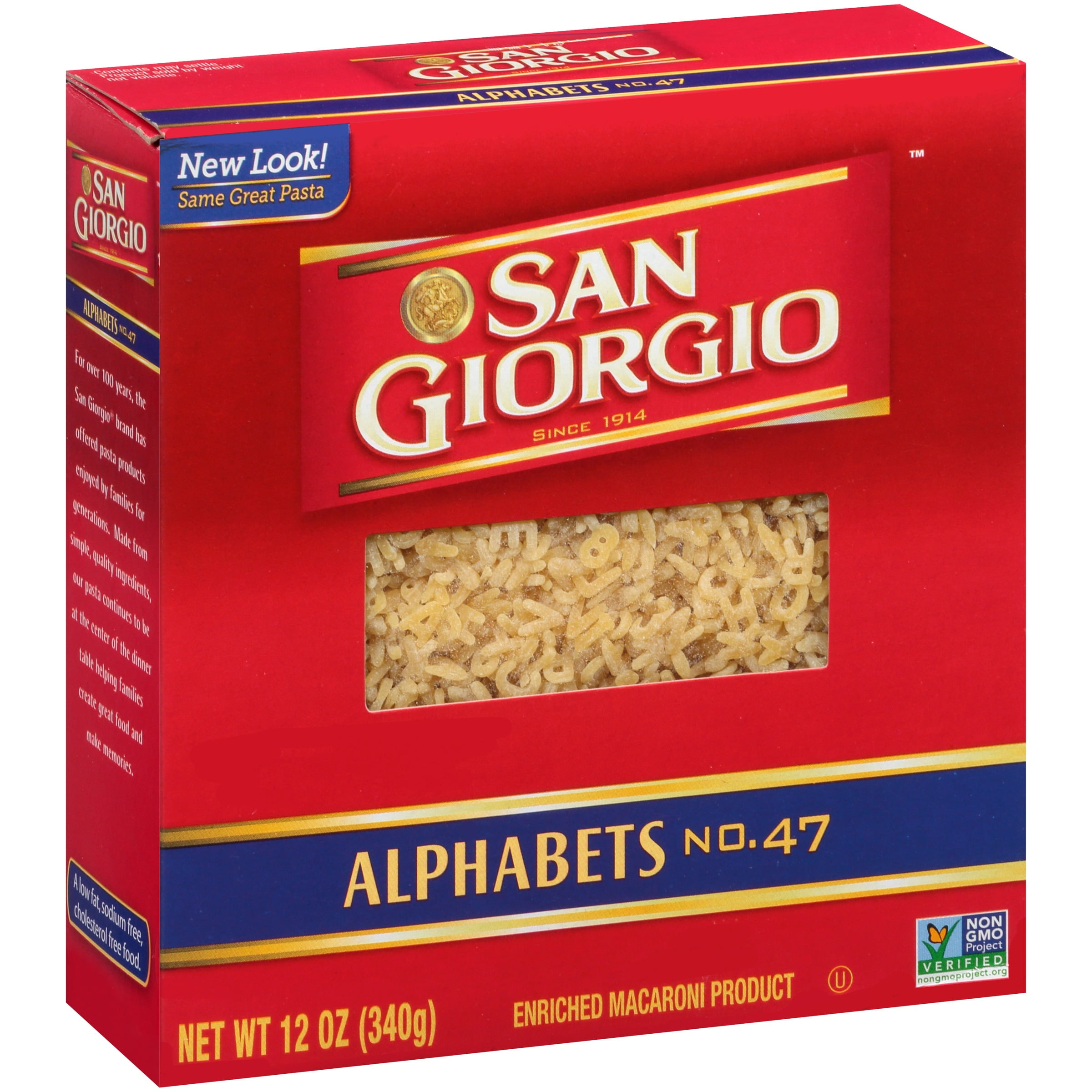 San Giorgio Alphabets Pasta, 12-Ounce Box - Walmart.com